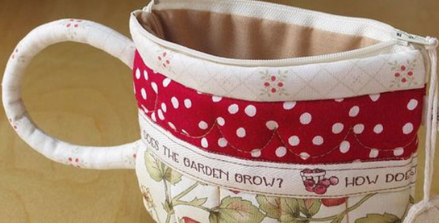 Zipper Pouch Teacup Make The Coffee Cup Pouch For Sewing Scissors
