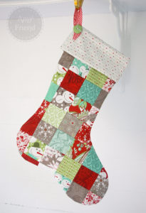 New Idea Patchwork Christmas Stocking With A Cuff - Quilting Cubby