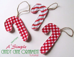 Easy Candy Cane, Santa Hat And Christmas Stocking Ornaments – Quilting ...