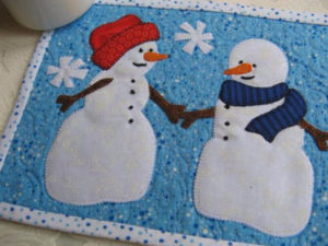 Snowman Mug Rugs For A Little Winter Romance – Quilting Cubby