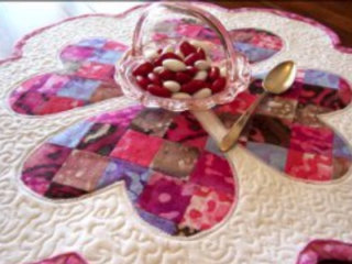 Valentine Table Topper Merry-Go-Round of Hearts Romance Is In The Air ...