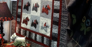 Scottie Dog Quilt With Cute Puffy Dogs - Quilting Cubby
