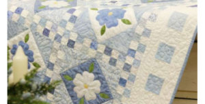 English Country Blue Delft And Sweet White Blossoms - Quilting Cubby