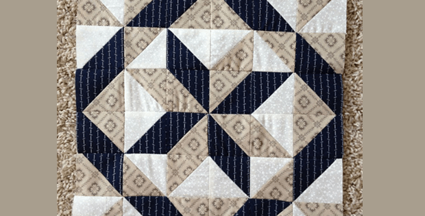 A Super Easy 3 Fabric Quilt Block Quilting Cubby