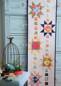 Unique Shaped Quilt Blocks Make A Stunning Table Runner - Quilting Cubby