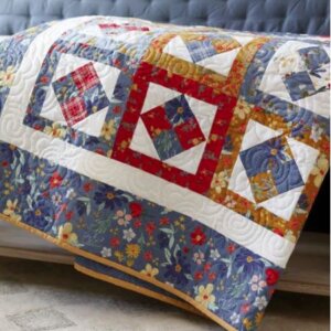 Charming Summer Four Patch Picnic Quilt – Quilting Cubby