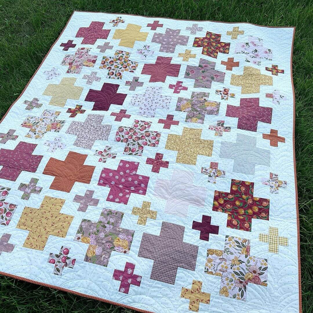 A Petal Song Layer Cake Quilt With Strips And Squares - Quilting Cubby